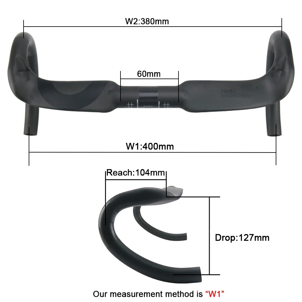 АERONOVA Аэрокарбоновый изогнутый руль из углеродного волокна Черный, Black C UD Matt 400