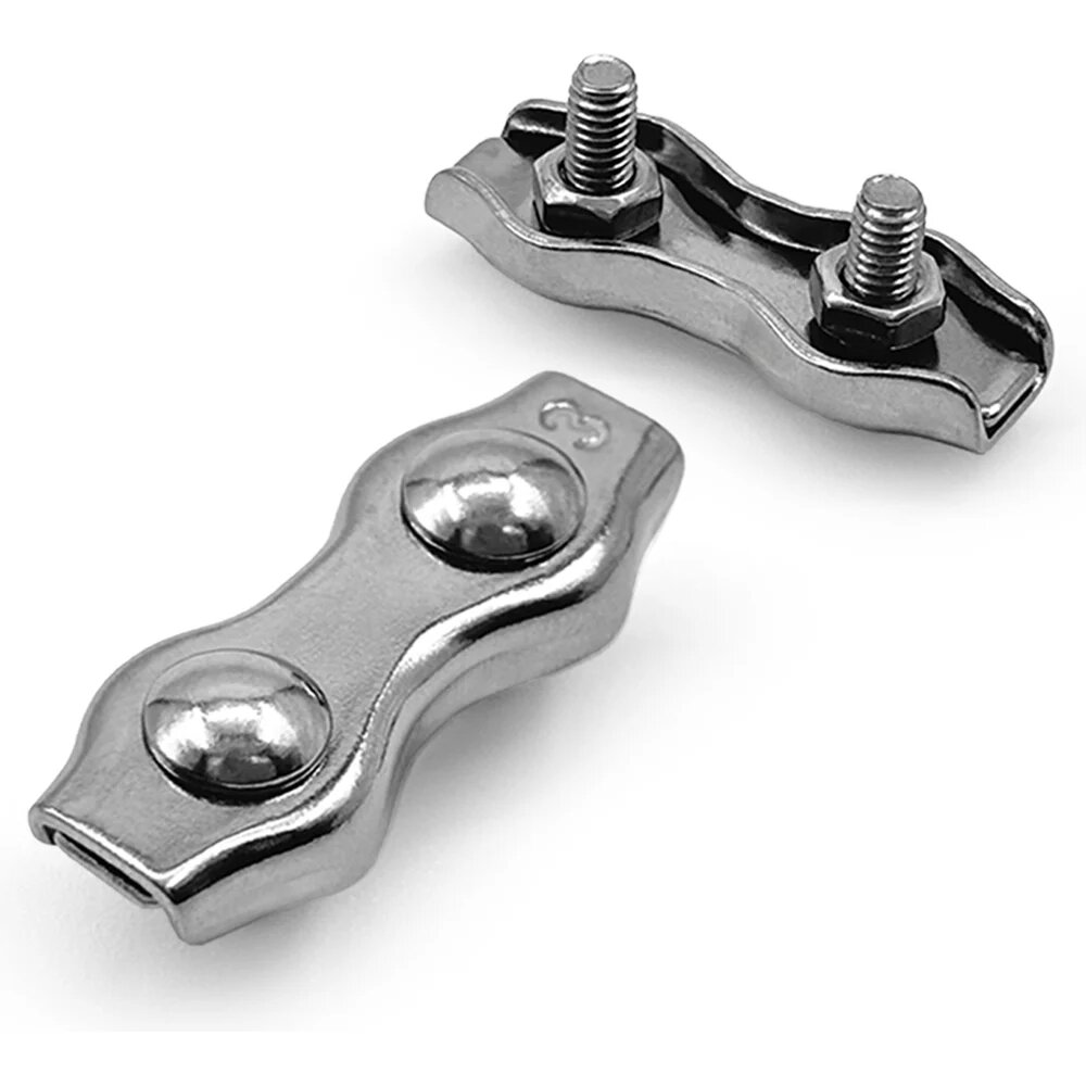 Нержавеющий зажим KREPFIELD 3 мм, дуплекс, art 8284, А4, 2 шт. 8284А4ЗАЖИМ3ММ-2,