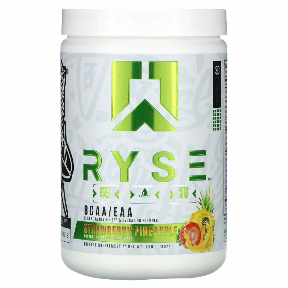 RYSE, BCAA/EAA, со вкусом клубники и ананаса, 369 г (13 унций)