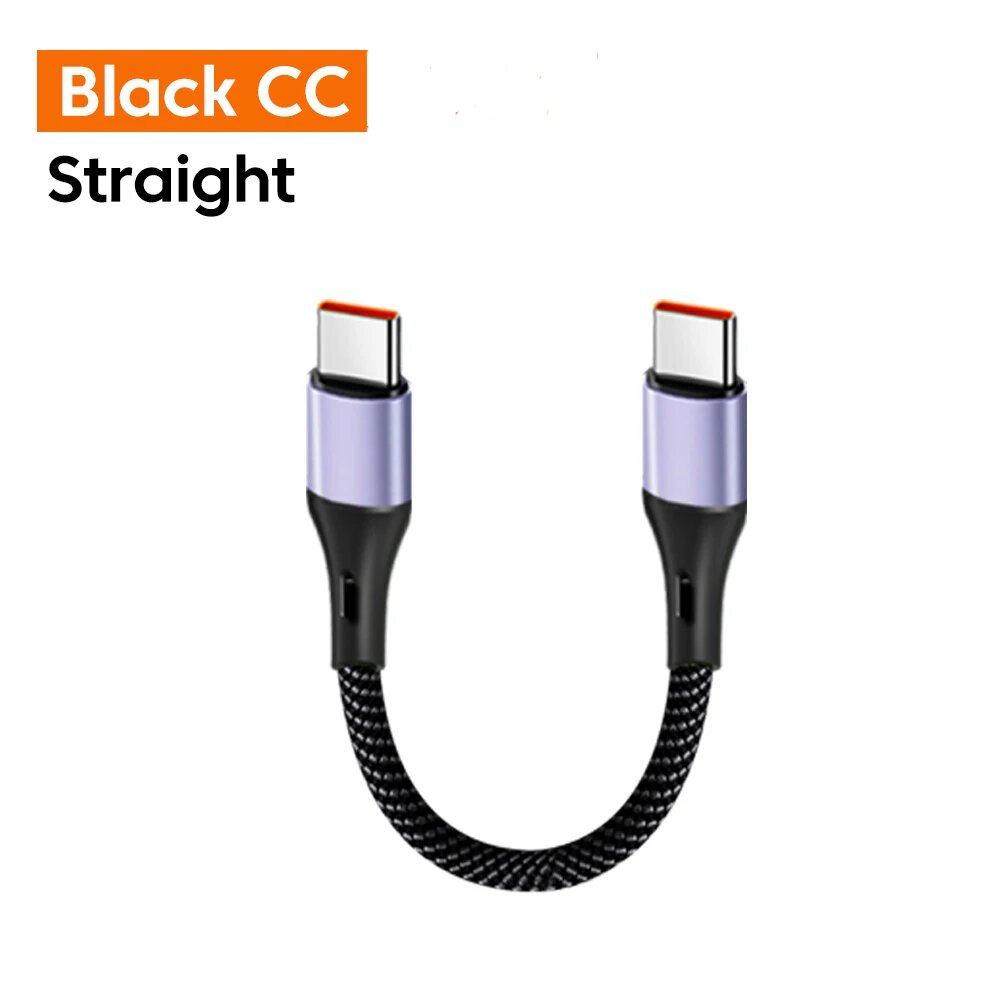 Короткий локоть типа C — USB C, 15 см, 30 см, кабель для быстрой зарядки для Iphone16 15 Xiaomi Samsung Huawei Power BanK, USB-кабель для передачи данных типа C 0.15m, C-C Straight