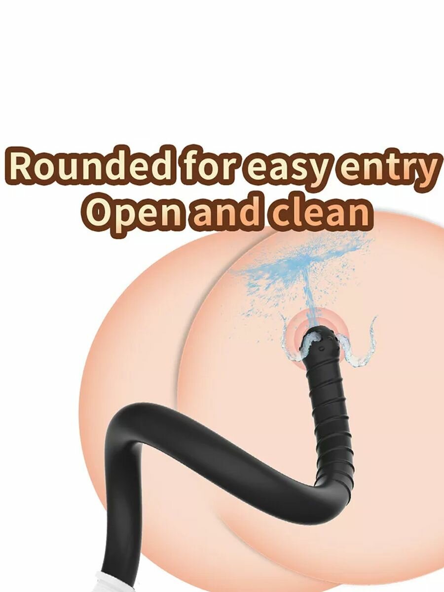 Силиконовая гибкая насадка для анального душа "SILICON ANAL DOUCHE" 48см