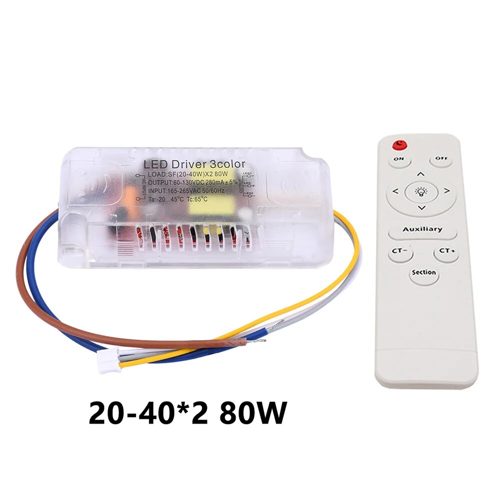 LED Driver 20-40W x 2 80W 3color с пультом