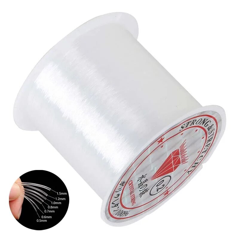 Прозрачная нейлоновая леска для бижутерии 0.2/0.25/0.3/0.35/0.4/0.55/0.6/0.8 мм 0.4mm 45meter