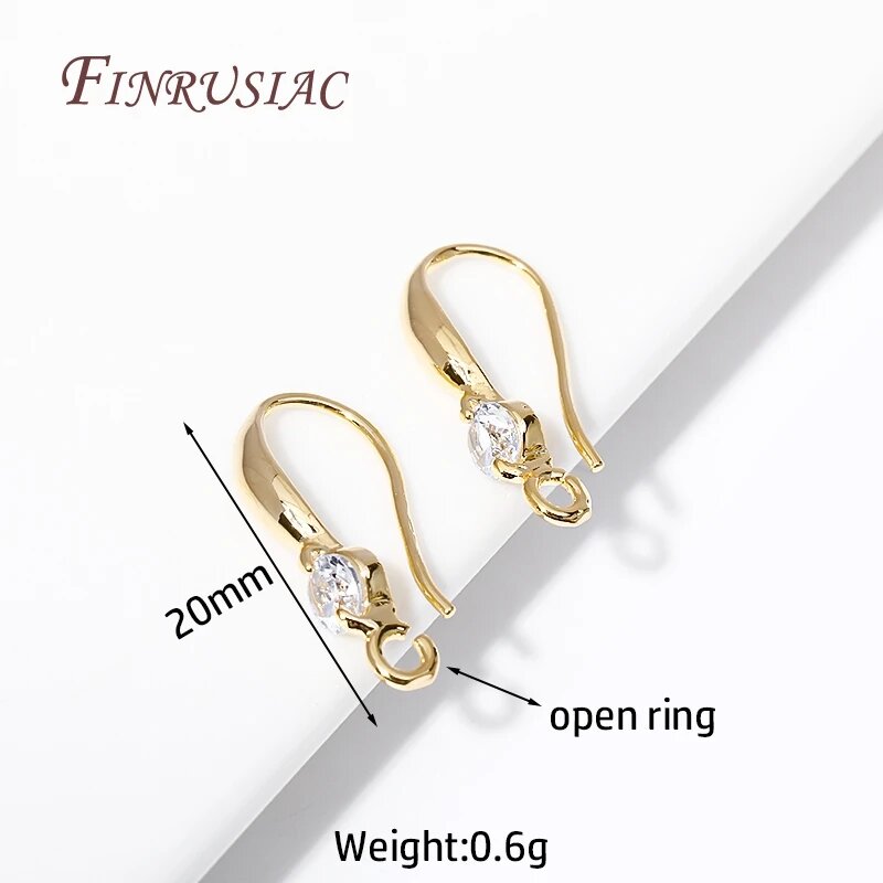 Крючки для сережек FINRUSIAC, 18K позолота, 12 шт