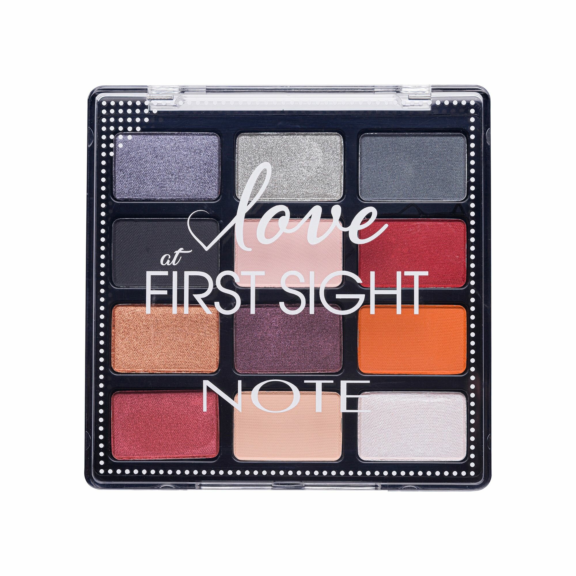 NOTE Тени для век LOVE AT FIRST SIGHT EYESHADOW PALETTE (Freedom to Be 203), 12 цветов