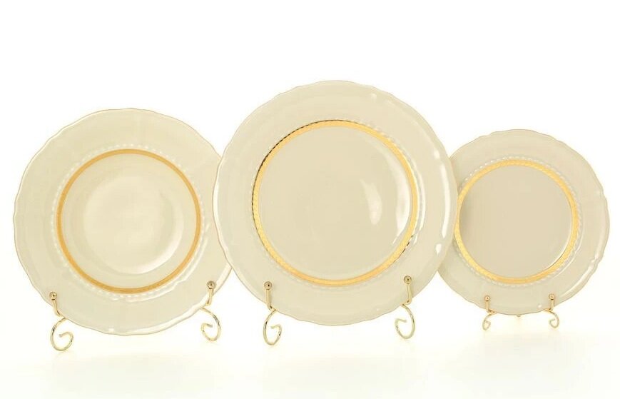 Набор тарелок на 6 персон 18 предметов Слоновая кость, Соната Leander 07560119-0867