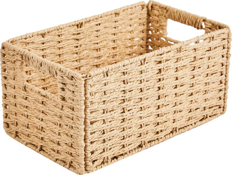 Корзина для хранения 30x15x18 см бумага цвет бежевый