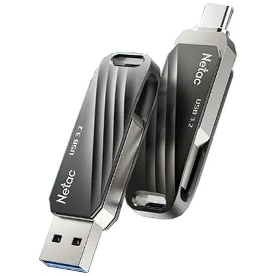 Флешка 32Gb Netac US11 black/silver USB3.0 + Type C (NT03US11C-032G-32BK)