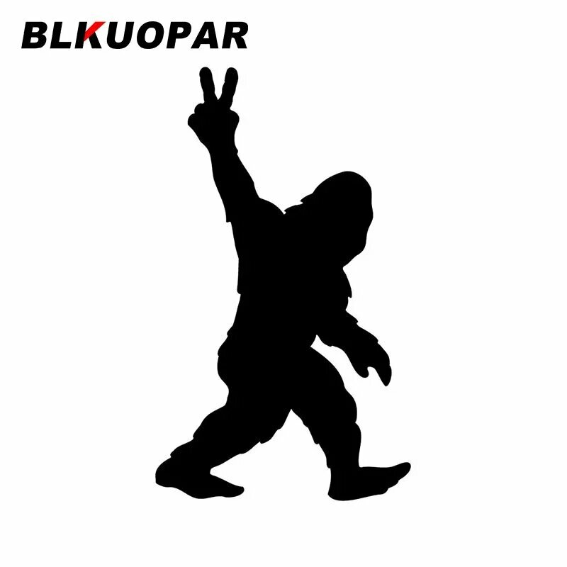 Черная наклейка на авто BLKUOPAR Yeti, 8см