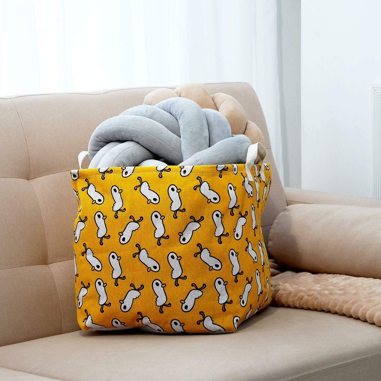 Корзинка для игрушек "Птенчик" текстиль, 32 см, цвет желтый, ЛАС играс