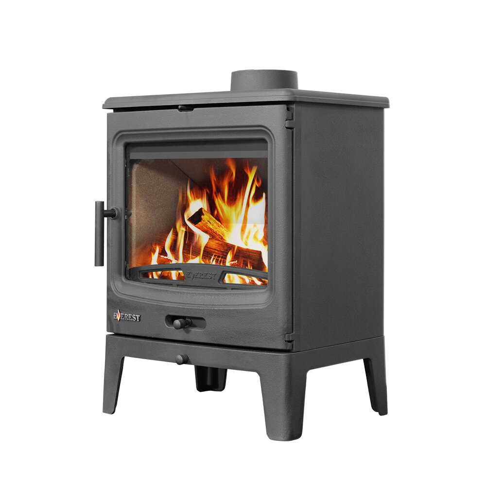 Печь-камин дровяная для дома EVEREST Н10 диаметр дымохода 150 мм