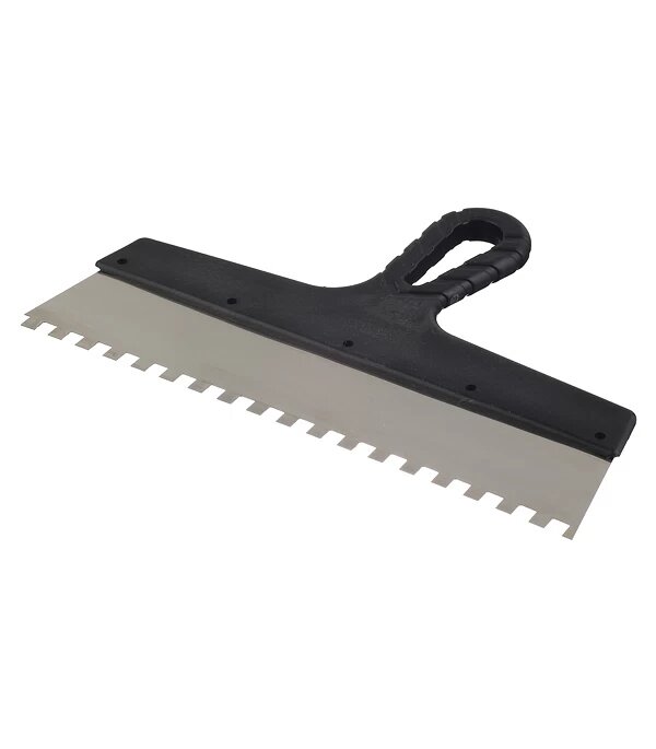 Шпатель зубчатый 300х8 мм с пластиковой ручкой (131153)
