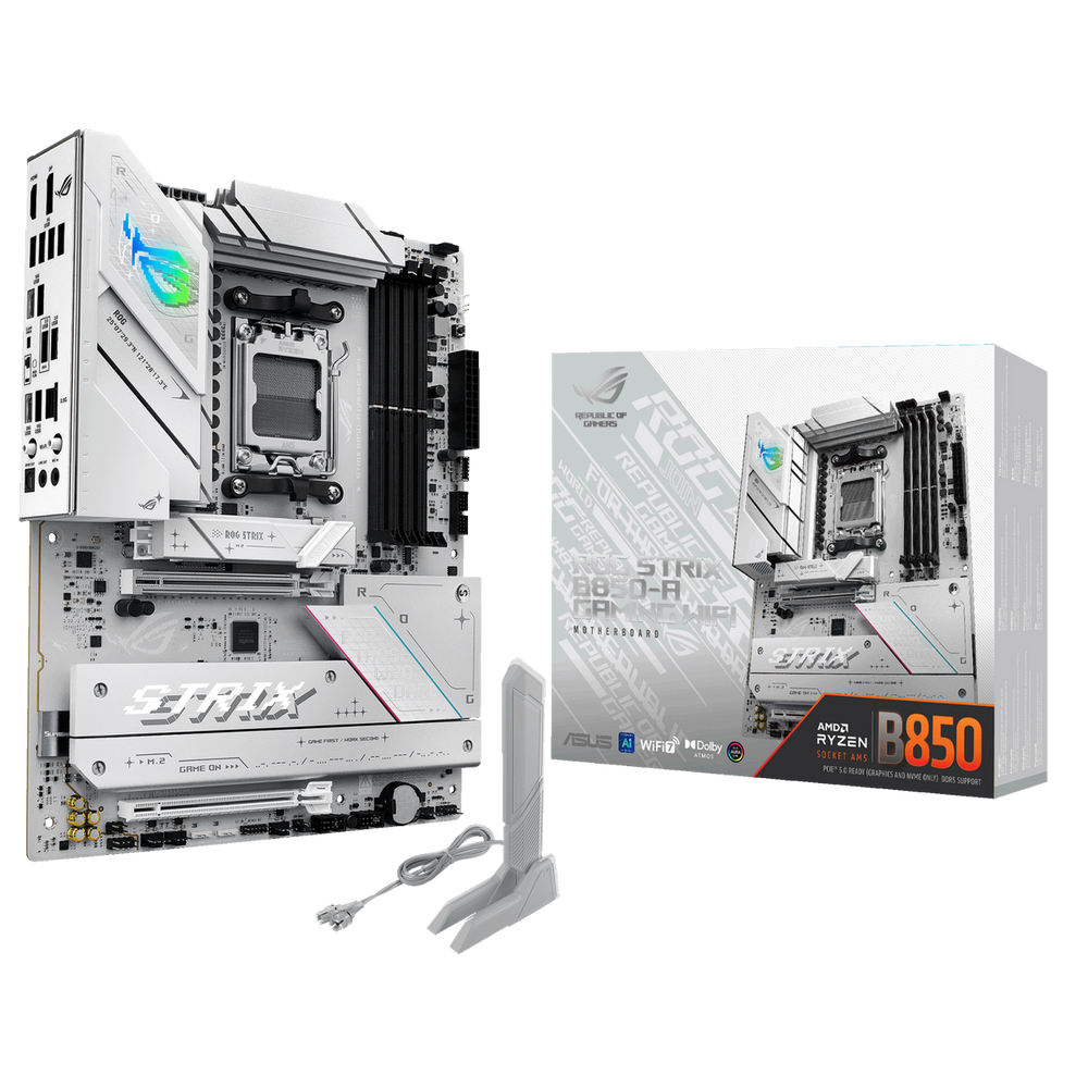 Материнская плата ASUS ROG STRIX B850-A GAMING WIFI AM5 ATX 4xDDR5 2xPCIEx16 4xM.2 2xUSB-C DP HDMI 2.5GLAN Wi-Fi 7
