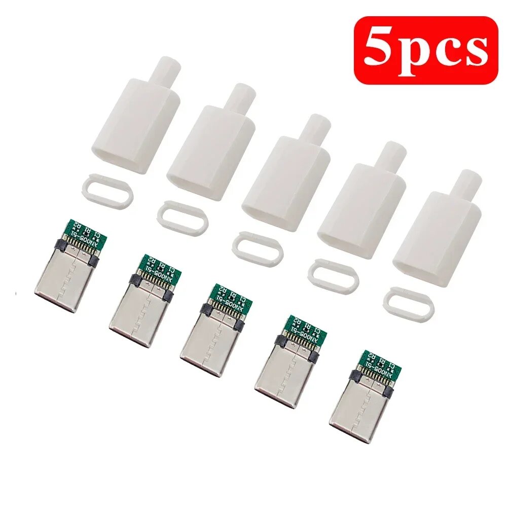 5шт. USB Type-C 3.1 штекер белый