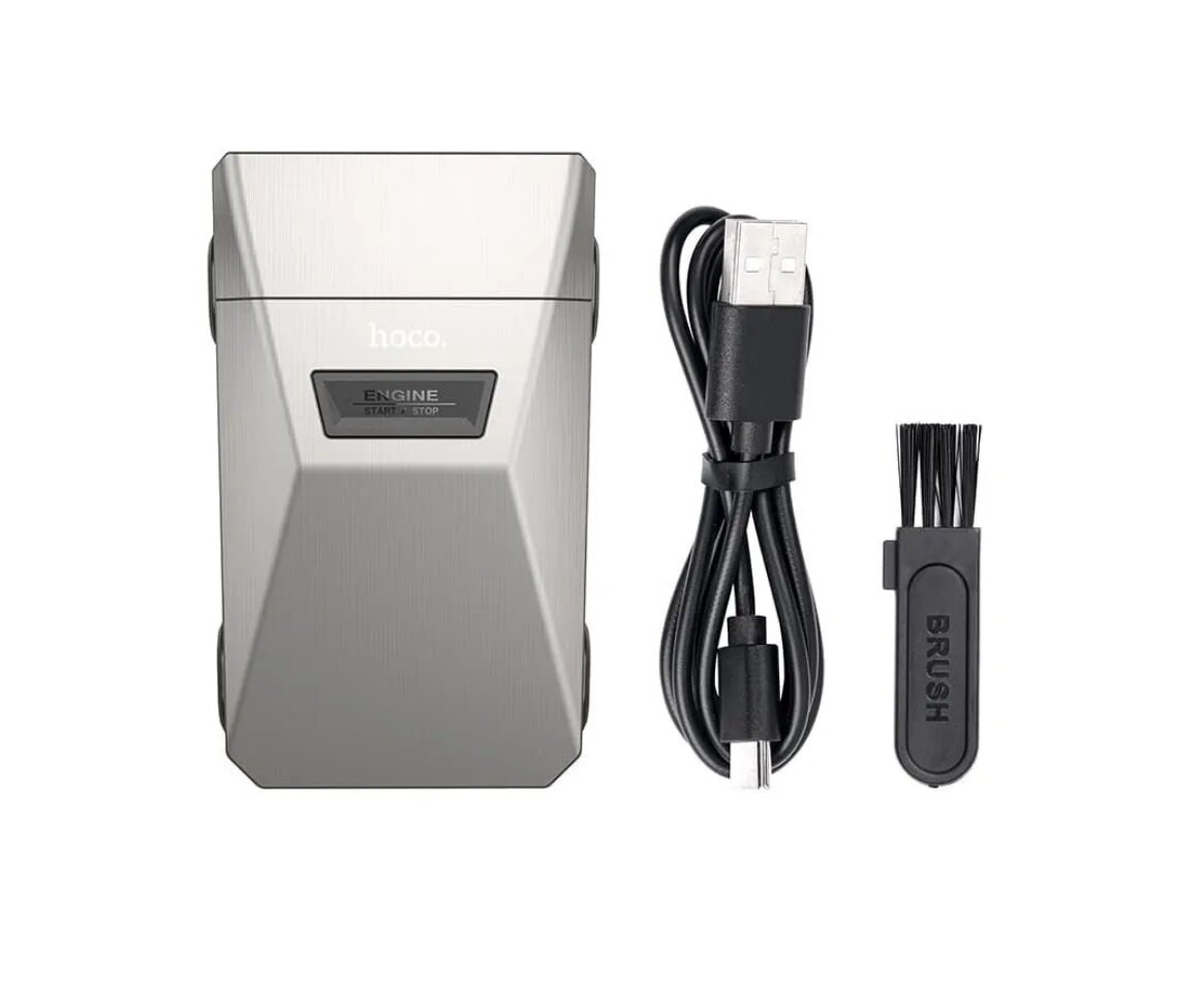 Электробритва Hoco Mini Shaver HP31 для сухого/влажного бритья, 350 mAh, IPX7, Цинковый сплав, Серый