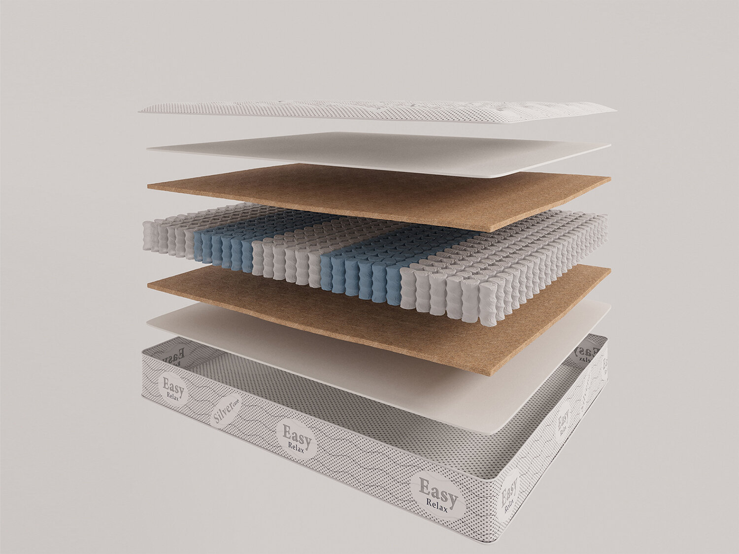 Матрас Evita Synchro 80х200 высота 23 см анатомический жесткий кокосовый Независимые пружины