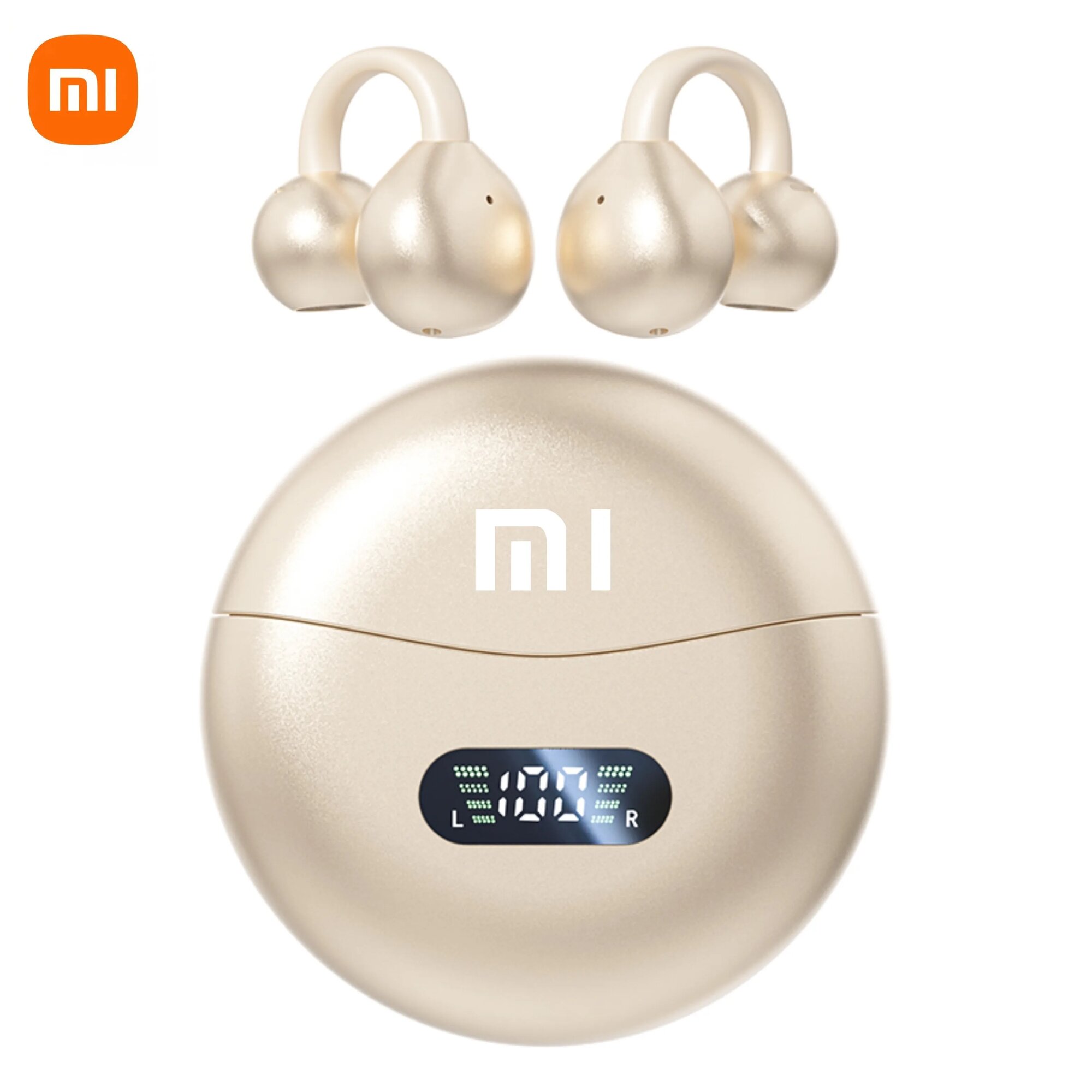 Наушники Xiaomi с костной проводимостью, Bluetooth 5,4, наушники-вкладыши с зажимом для ушей, удобные водонепроницаемые спортивные гарнитуры с цифровым дисплеем, Skin