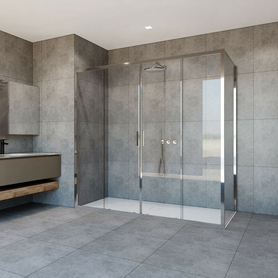 Душевой Уголок Garda Vsr-1g21020cl, 2000*1000, Хром, Стекло Прозрачное