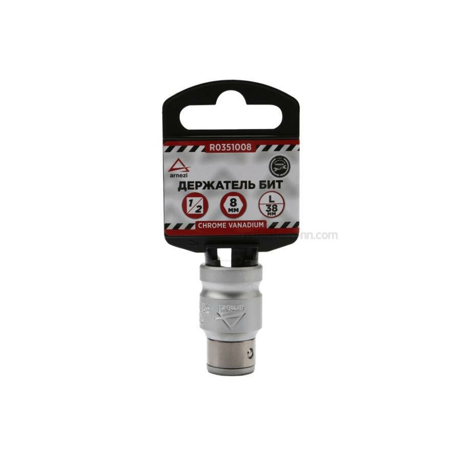 ARNEZI R0351008 Держатель бит 8мм 1/2 (F) L=38мм, ARNEZI R0351008