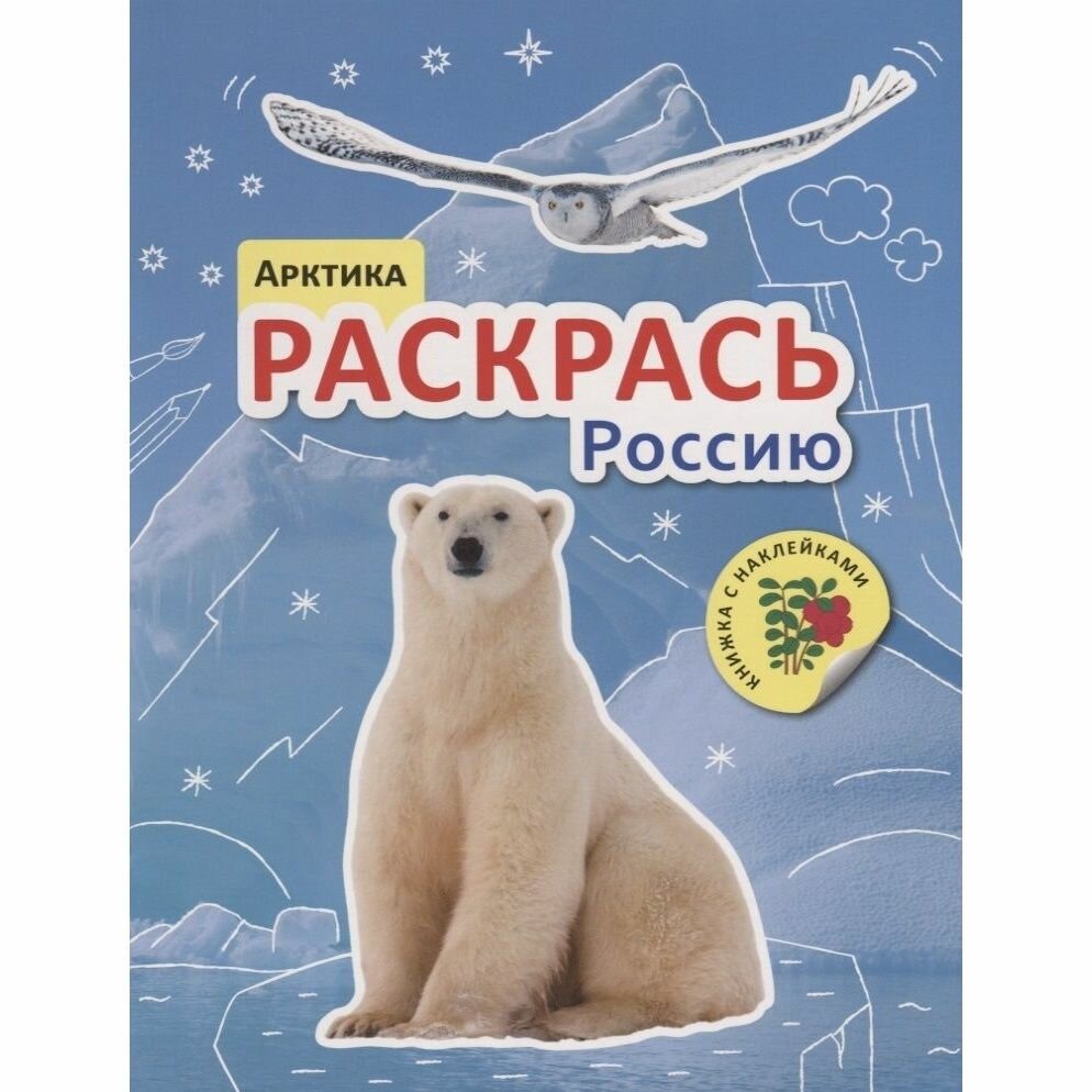 Раскраска Мозаика-Синтез Арктика. Раскрась Россию. С наклейками