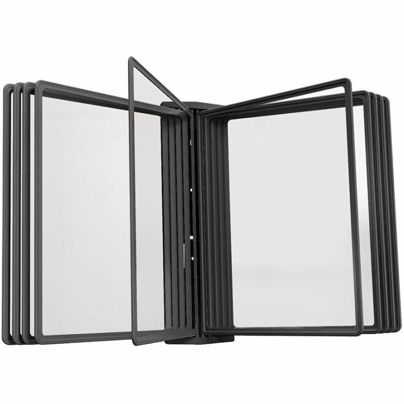 Демосистема ProMEGA настенная А4, 10 панелей, черный с черными кантами (4129)