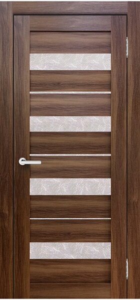 Межкомнатная Дверь Verda Х-5 Орех со Стеклом Гранит Прозрачный 2000х800мм (Полотно 1шт) / Верда.