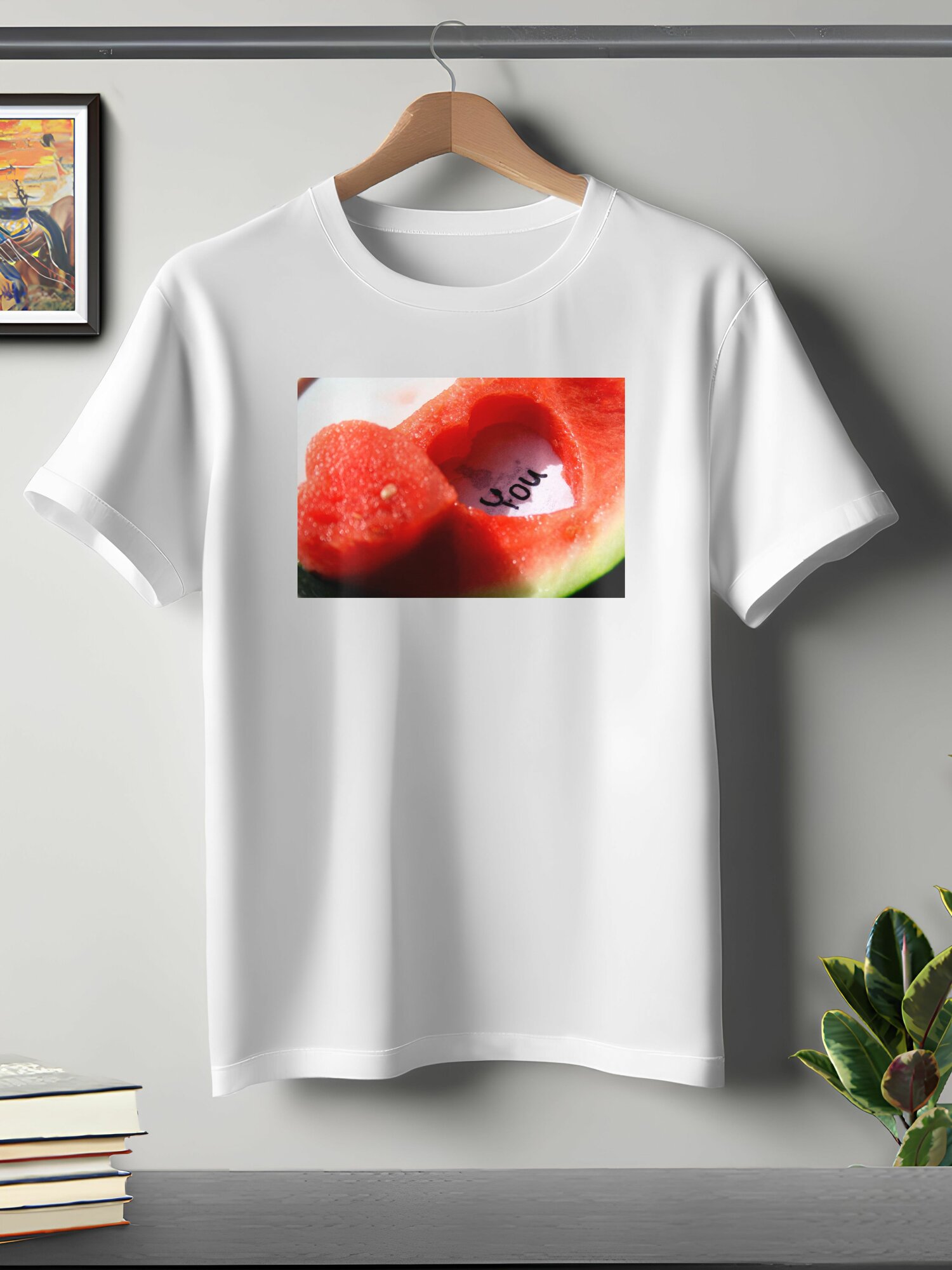 Футболка  Детская ONEQ 158 (13-14) размер с принтом День Святого Валентина, белая