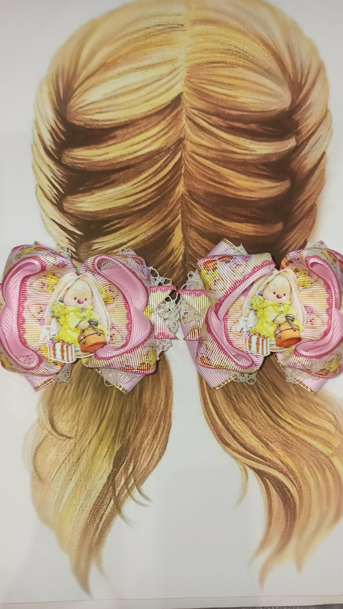 Банты для маленьких модниц "мамина зайка" На резинках 2 штуки