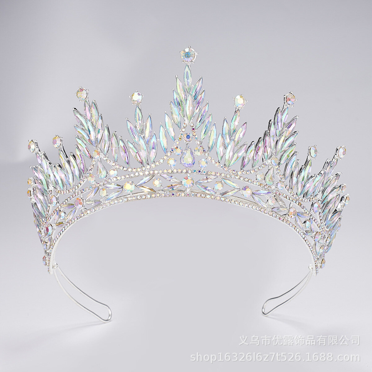 Корона невесты из сплава с длинным конским глазом, кристаллами и полным покрытием из бриллиантов, аксессуар для волос для взрослых принцесс и конкурсов красоты