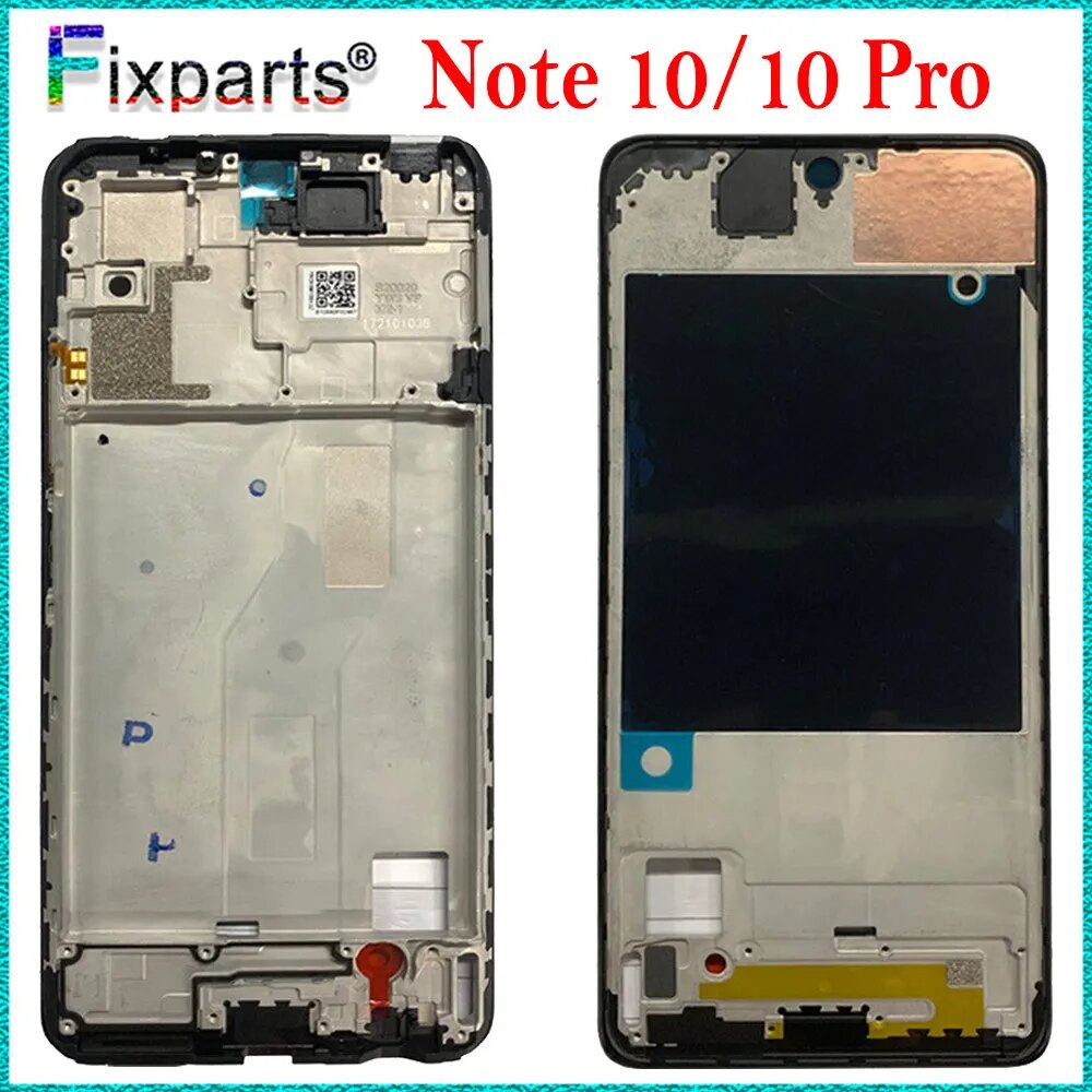 Протестировано для Redmi Note 10 Pro, средняя рамка, корпус, лицевая панель, поддержка ЖК-дисплея, средняя лицевая панель, лицевая панель для Redmi Note 10, ЖК-рамка