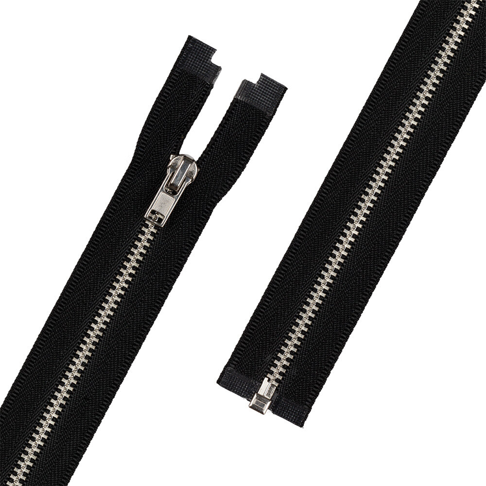 Gamma Молния металл никель ZIP 3N-EI90 однозамковая 60 см Тип 3 разъёмная черный №310