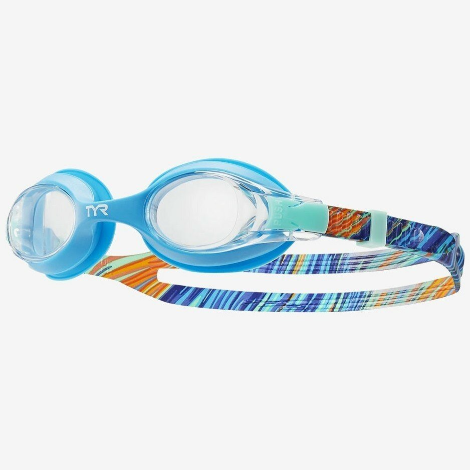 Очки для плавания детские TYR Swimple Print 435 Голубой (435 Голубой, O/S)