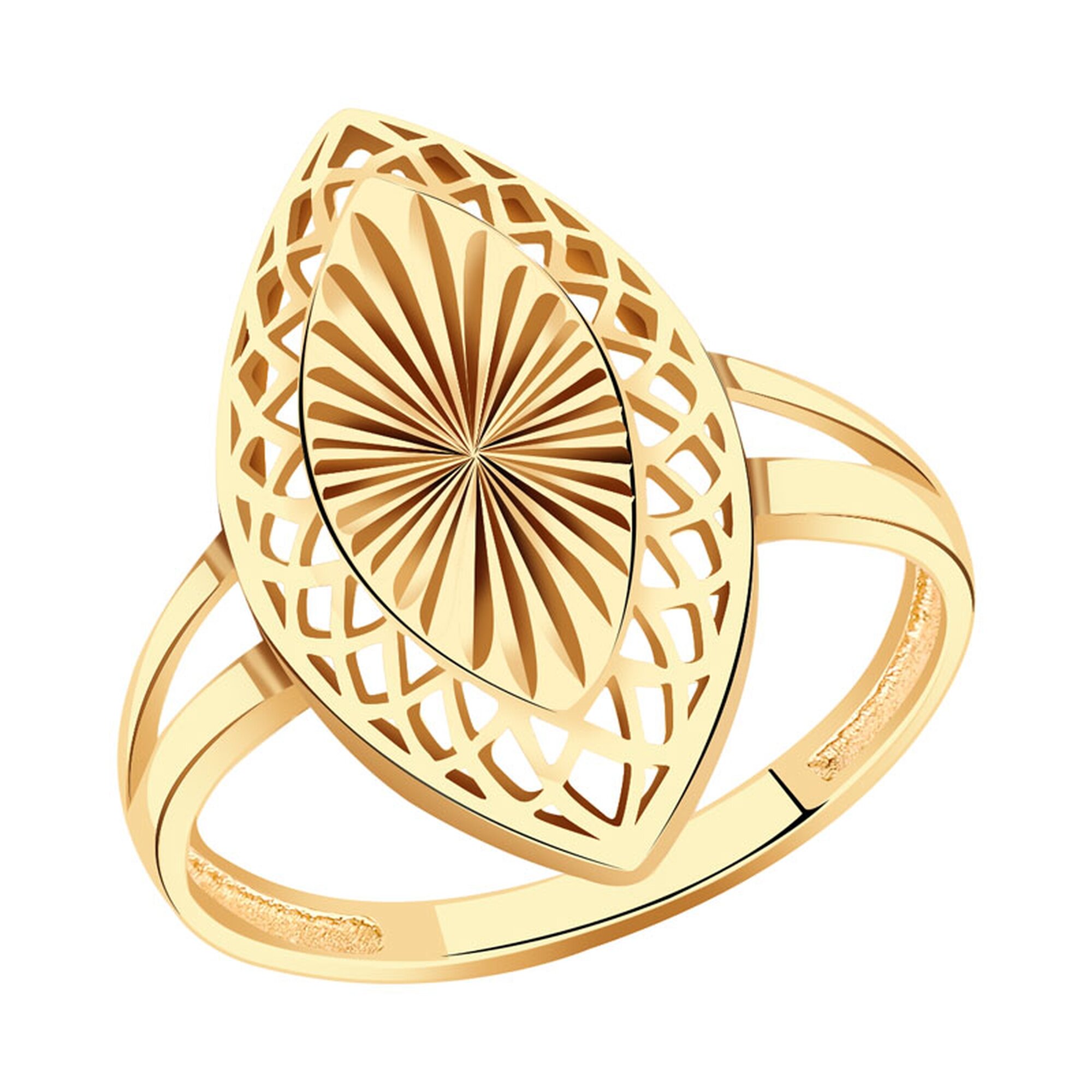 Кольцо, красное золото, 585 проба