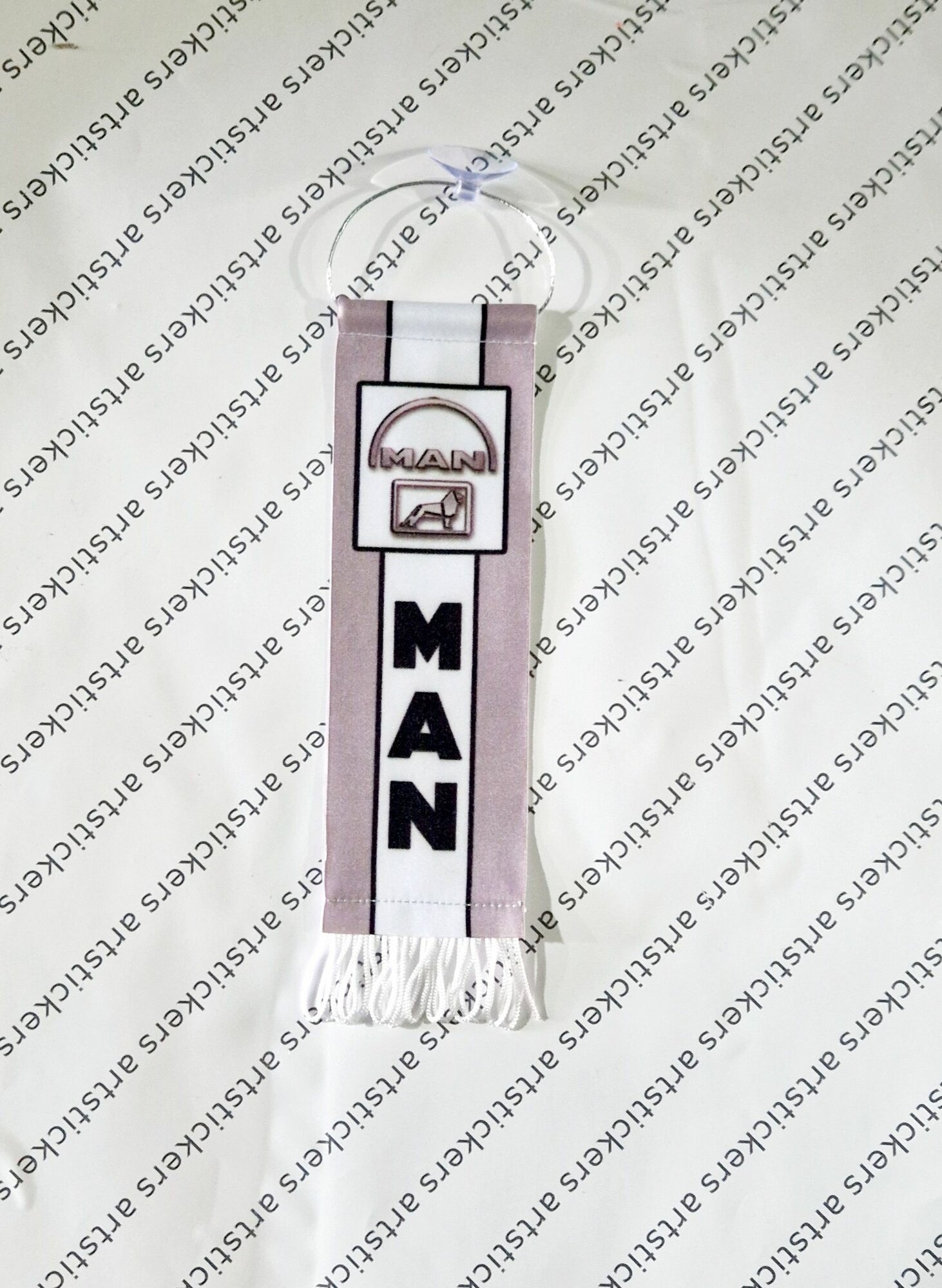 Вымпел MAN, двусторонний на присоске, ткань, аксессуар для авто, 5.5х20см