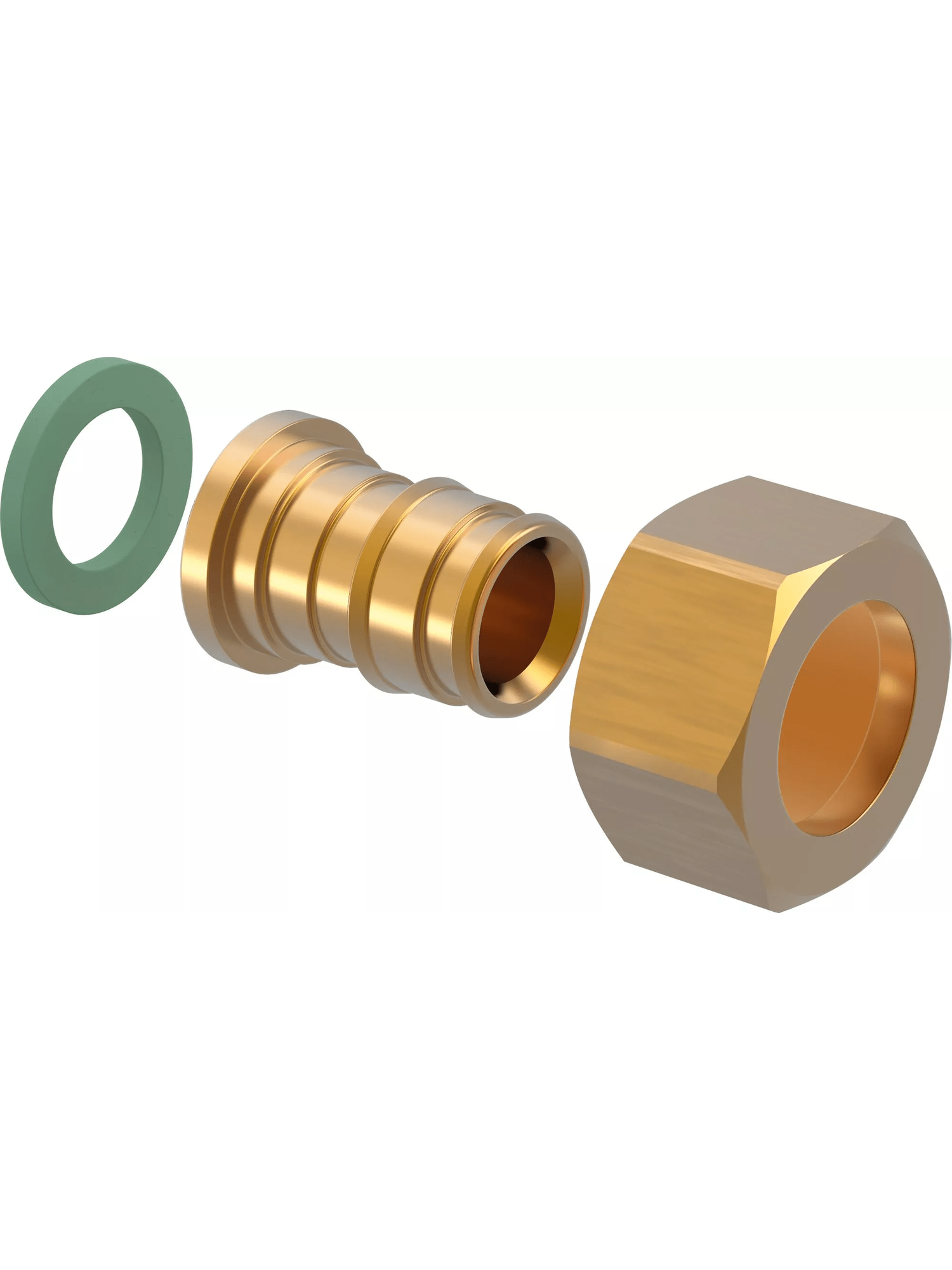 Соединитель Uponor Q&E с накидной гайкой 16-1/2" НГ, латунь 1023014