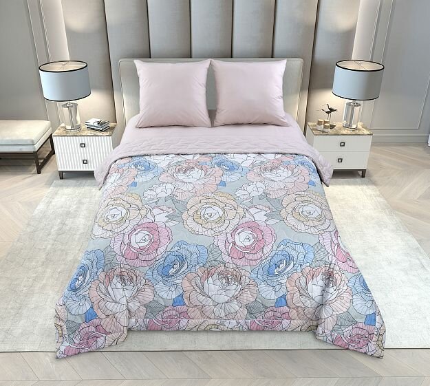 Постельное белье Евро с Одеялом (комплект) Перкаль 70х70 "Овация"