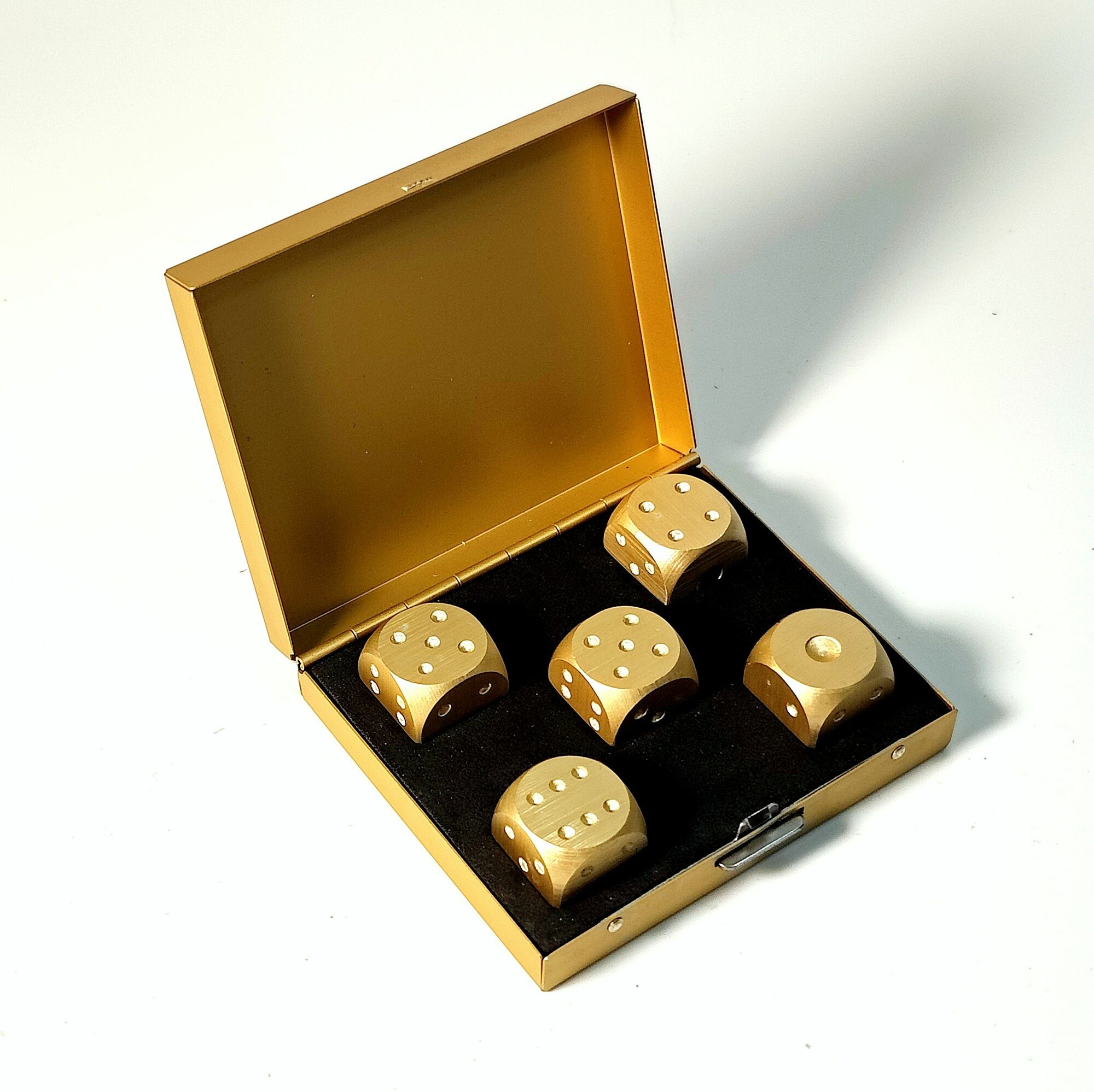 Зарики для нард. Кости игральные металлические в наборе. 16 мм, 5 штук.