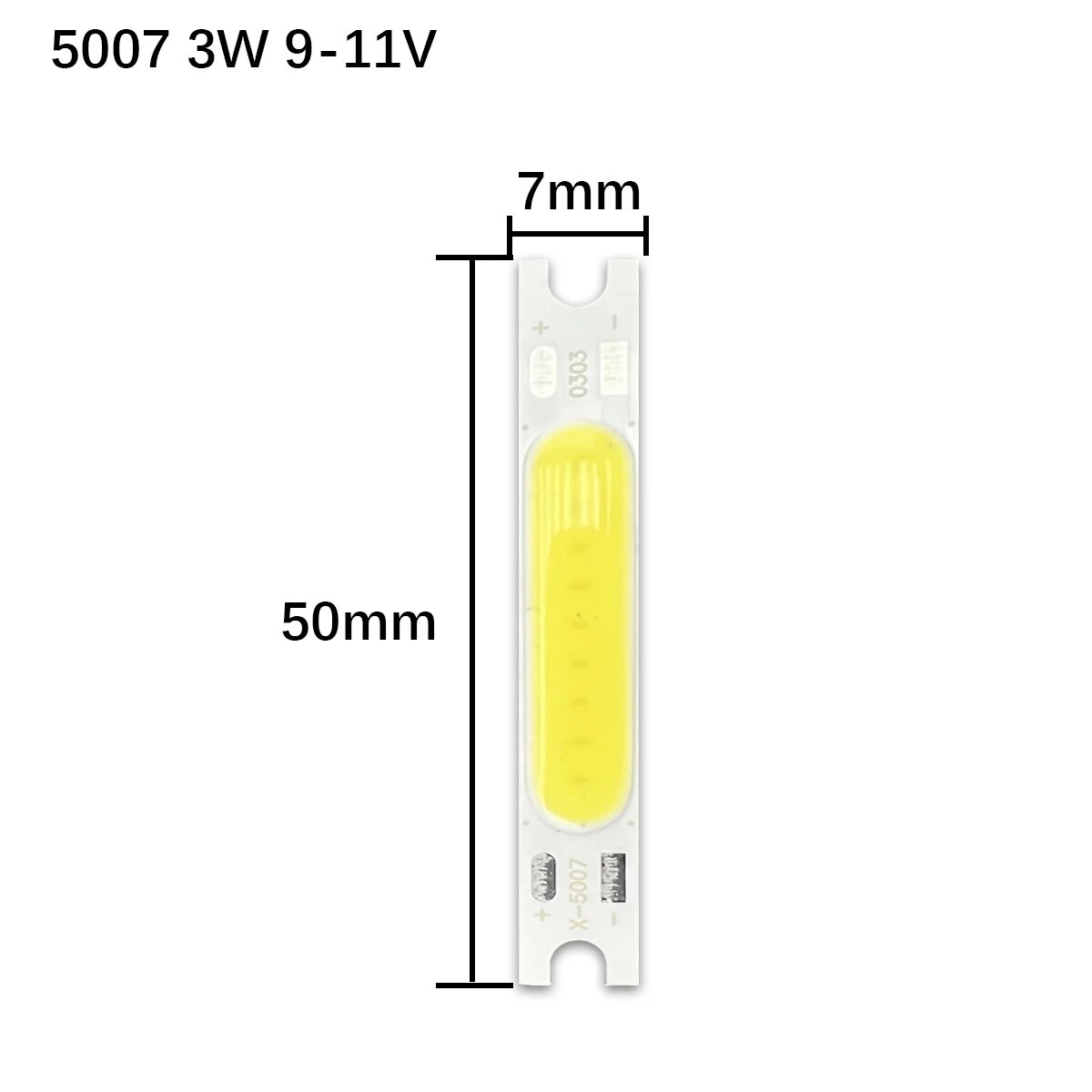 Светодиодная лампа COB 5007 3W 6000K 50 мм
