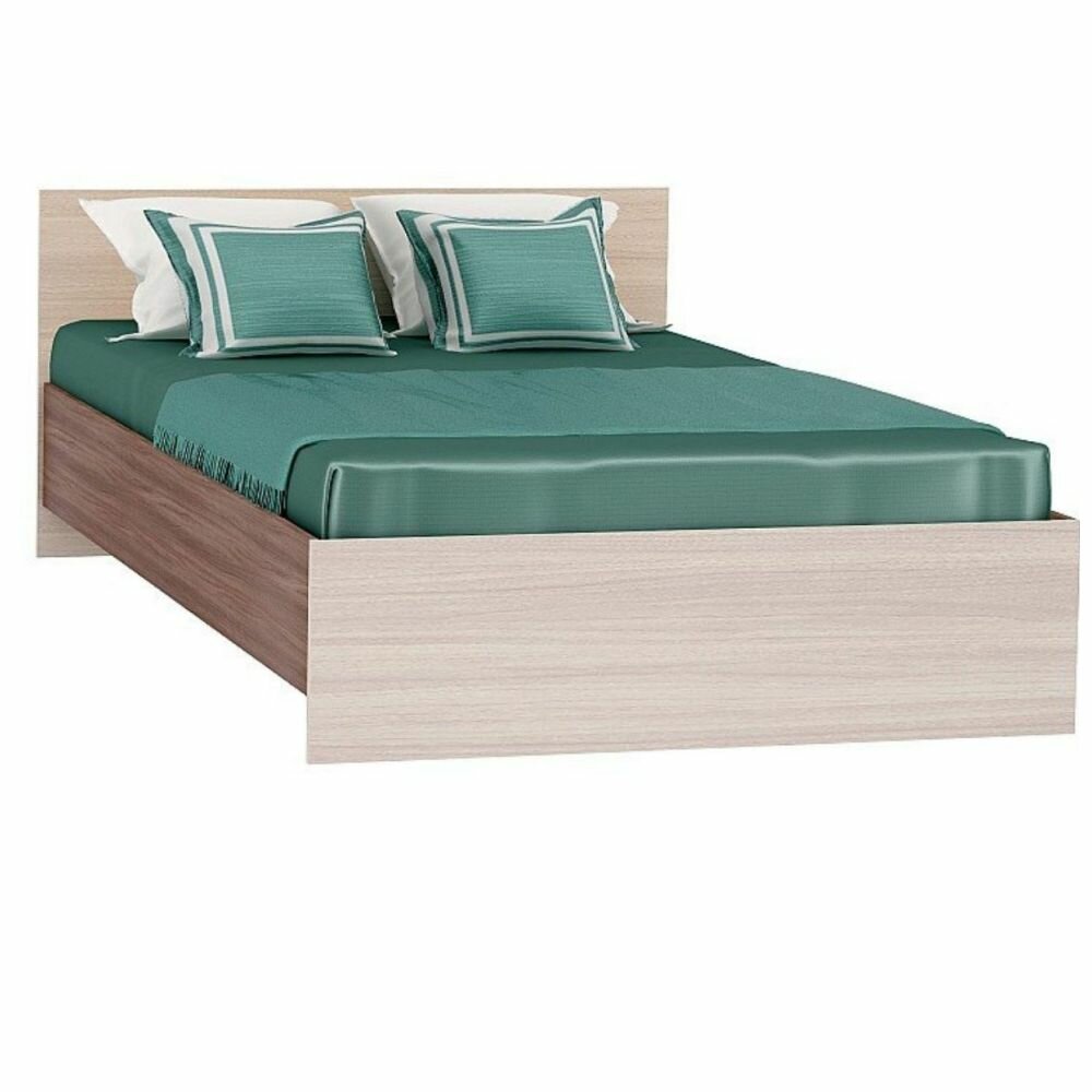 Кровать "Бася", ЛДСП, шимо темный/шимо светлый, 160x200 см.