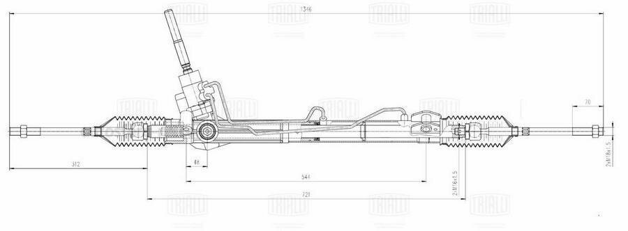 TRIALLI CRS1005 Механизм рулевой (рейка) для а/м Ford Mondeo IV (07-) (гидравлич.) (CRS 1005)