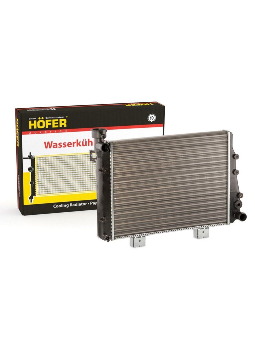 Радиатор системы охлаждения для а/м ВАЗ 2106 (алюм.) "HOFER"