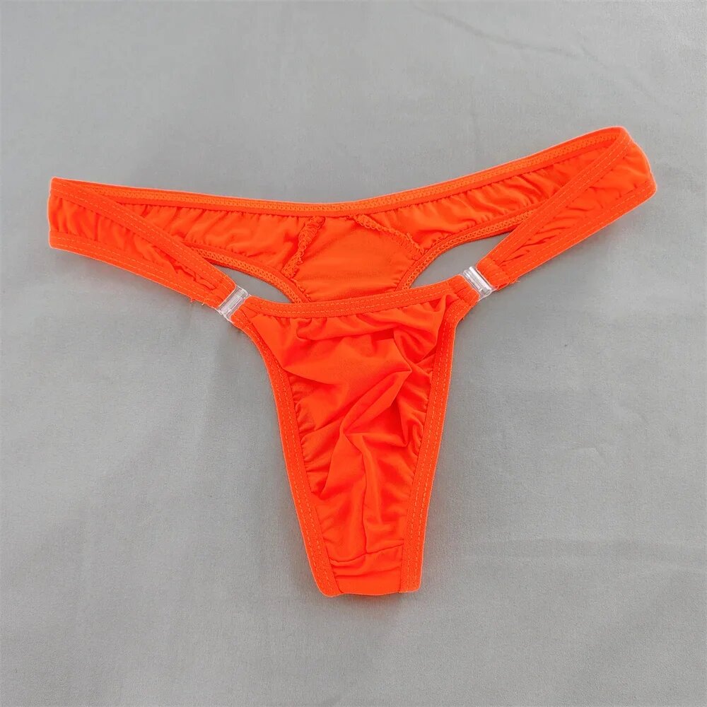 Мужские стринги Button Design из нейлона Оранжевый, M, Orange