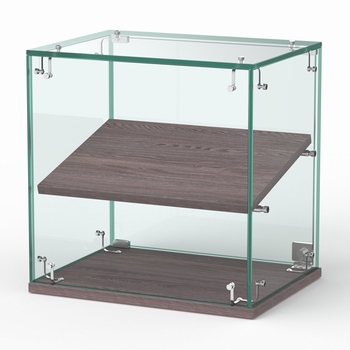 Витрина "сладость" №16-П для выпечки настольная пдсп, Ясень Анкор темный - U31105