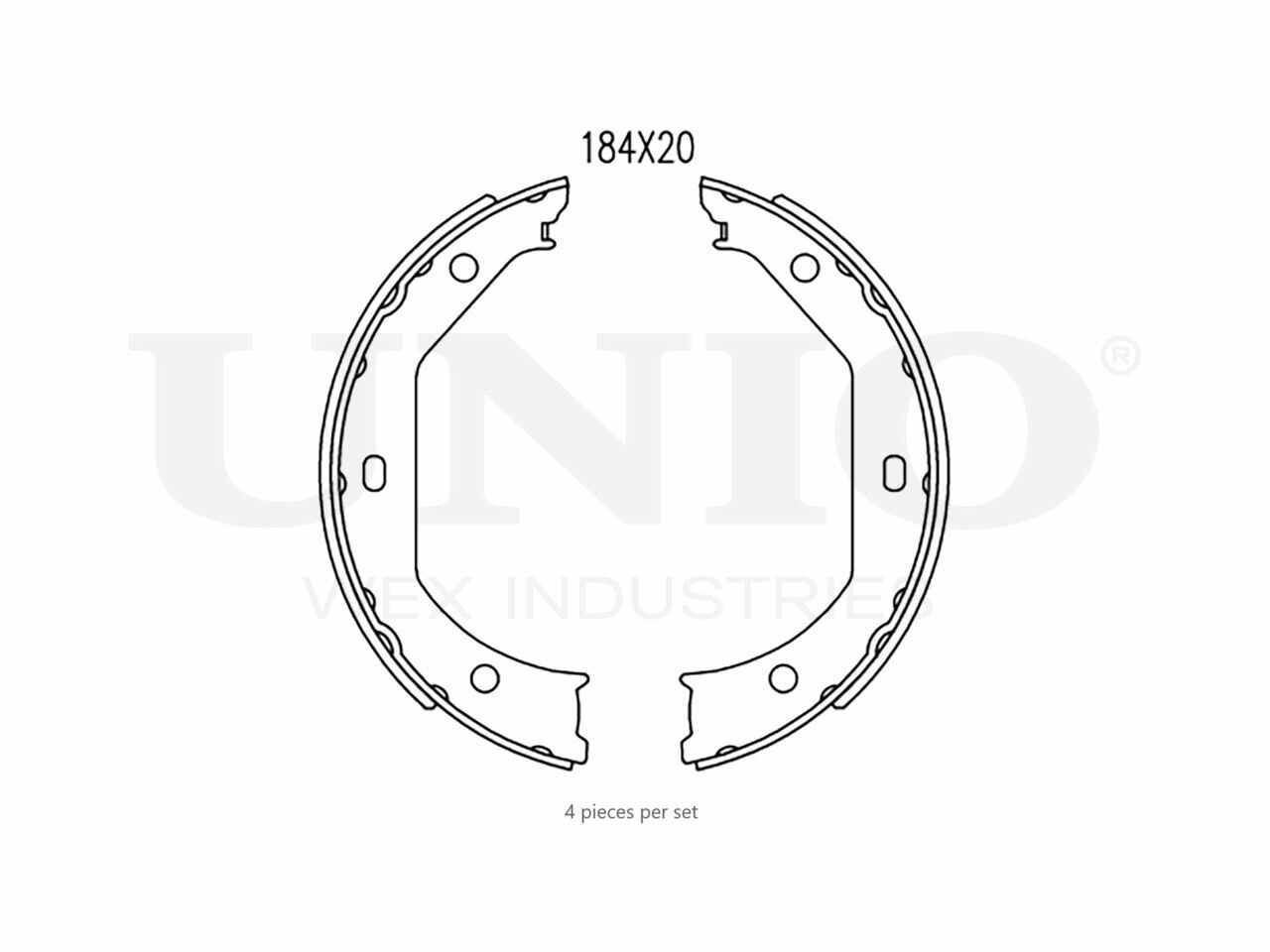 Колодки тормозные барабанные задние, для БМВ 5 (E39) 95-, 3 (E46, E90-E93, F30-F80) 99-, X1 (E84) 09- BMW 09- артикул BRP-10040 производителя UNIO