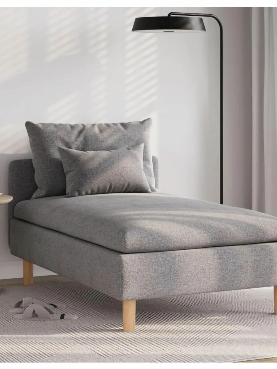 Кресло, кушетка, софа мягкое Армана для отдыха дома, с декоративной подушкой, на высоких ножках, 95х151.5х69 см, Серый, рогожка