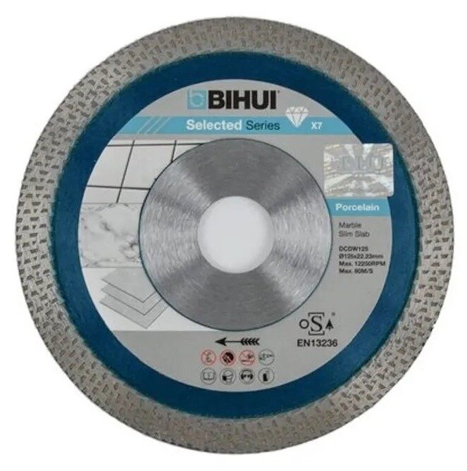 Диск алмазный BIHUI / Бихай B-MAGIC по керамограниту, сухой и влажный рез, диаметр 115мм, посадочный 22.23мм, рез 1.4мм / расходные материалы и оснастка