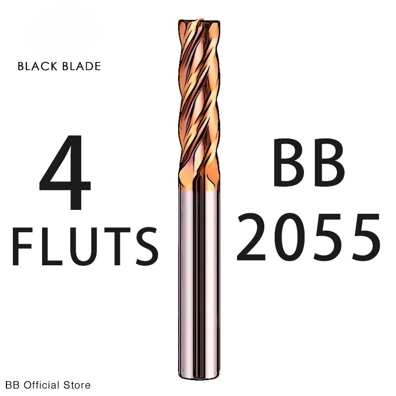 SIQI Длинная длина 75 мм, 100 мм, 120 мм, 150 мм, 200 мм, 250 мм, хвостовик D6, 6 мм, 4 мм, диаметр 6 мм, 8 мм, 10 мм, 12 мм, концевая фреза BB2055-4F, 6xD6x120