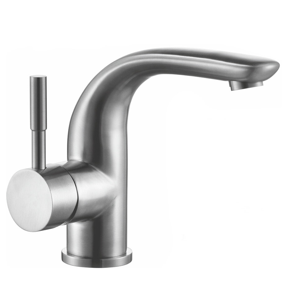 Смеситель для раковины (умывальника) MELANA F6105 нержавеющая сталь