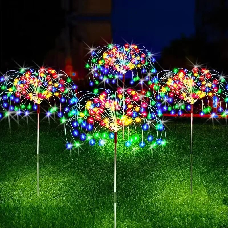 Солнечные LED фейерверки для сада Colored light, 200 LEDs