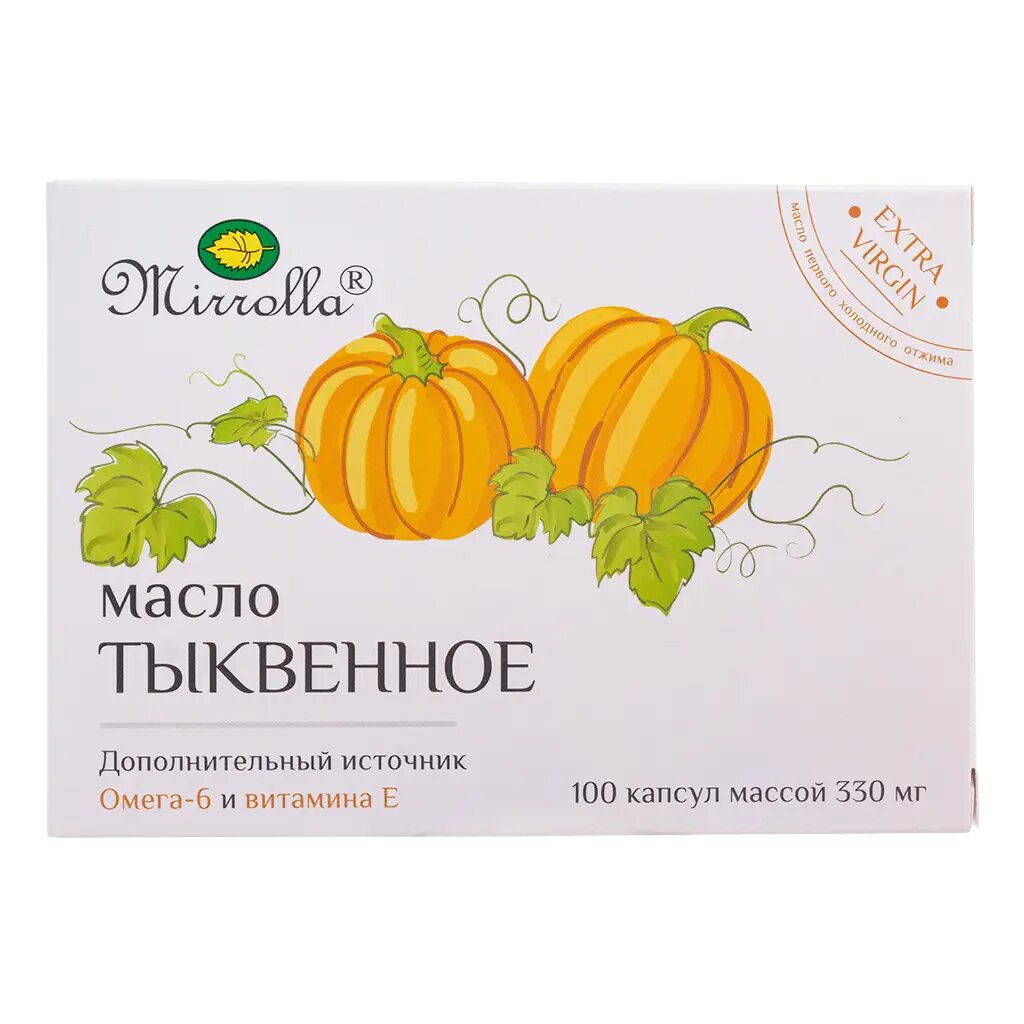 Mirrolla Масло Тыквенное капсулы массой 330 мг 100 шт
